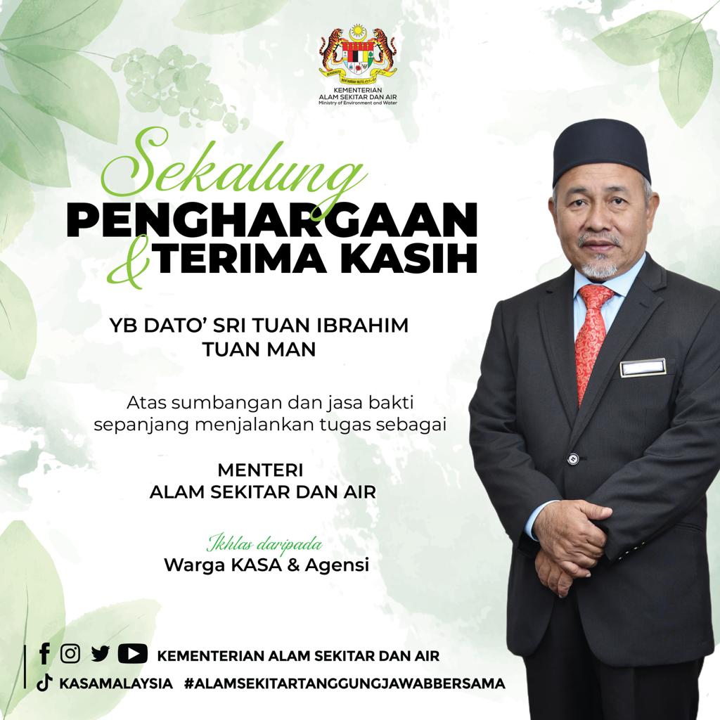 Sekalung penghargaan dan terima kasih kepada YB Dato’ Sri Tuan Ibrahim ...