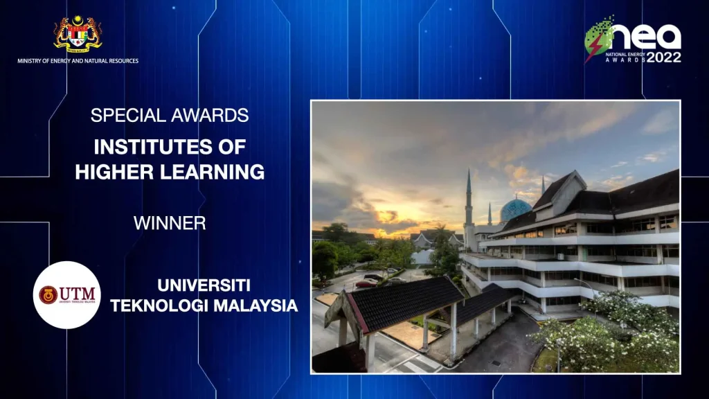 UTM Wins National Energy Award 2022 for Institutes of Higher Learning ...